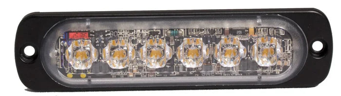 SWS Warning Lights - Amber & White 6 LED Low Profile Perimeter Light S ...