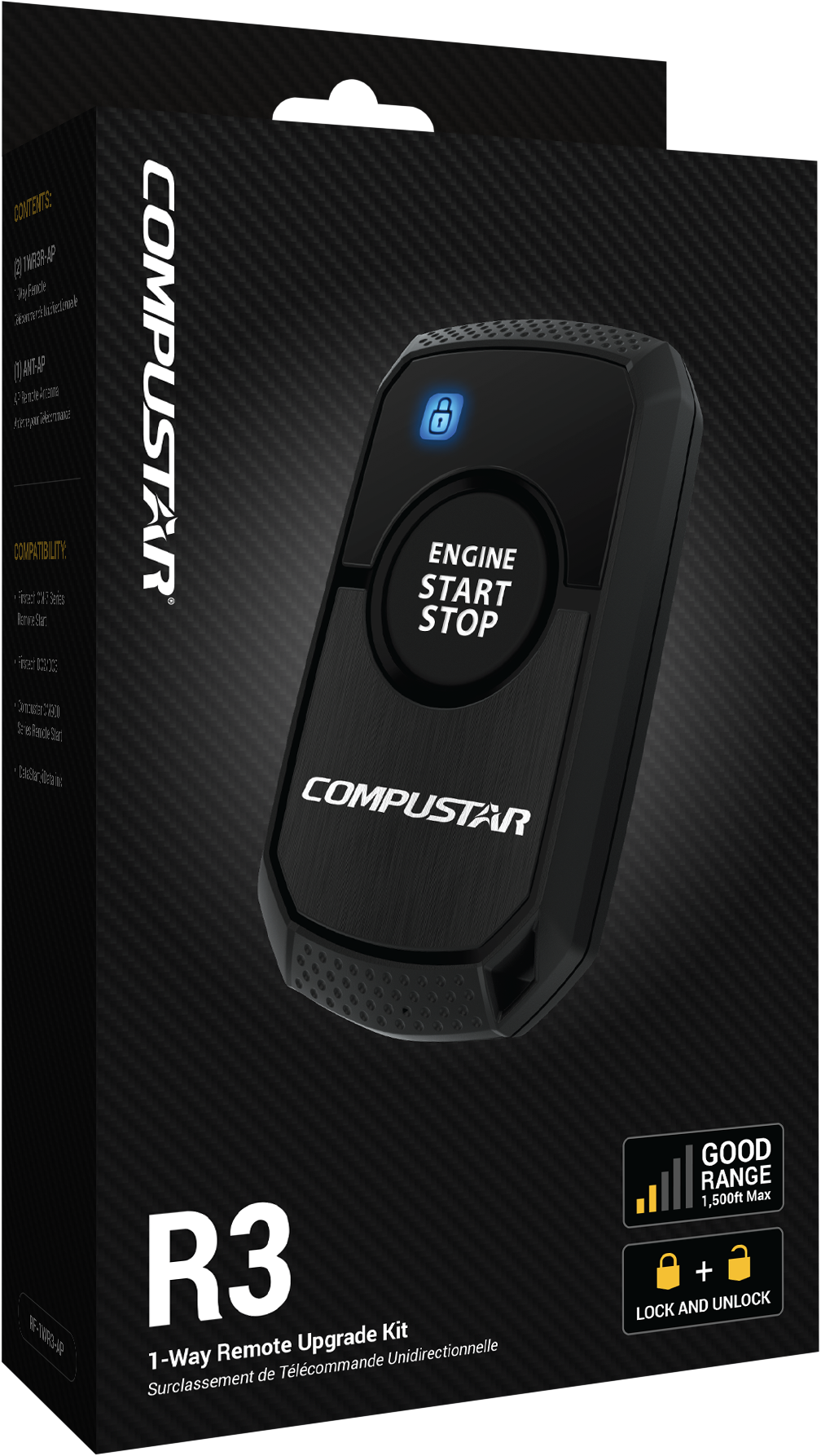 Compustar R3 Remote Kit - 1 500' 1-way – Cobra